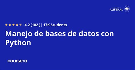 Manejo De Bases De Datos Con Python Coursera