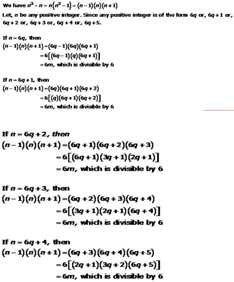 prove that n 3 n is divisible by 6 for every possible value of n