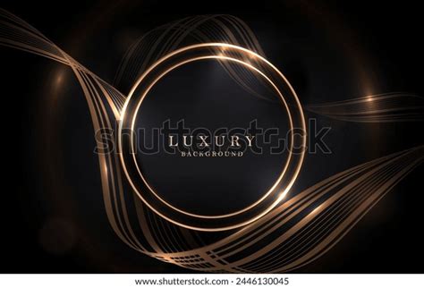 Illustration Wavy Pattern Round Frame Gold Stock Vector Royalty Free 2446130045 Shutterstock