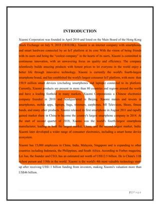 Marketing Strategy Of Xiaomi PPT