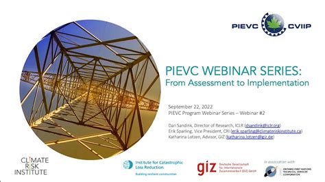 PIEVC From Assessment To Implementation Of Adaptation Action Webinar 2 YouTube