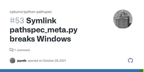 Symlink Pathspecmetapy Breaks Windows · Issue 53 · Cpburnzpython