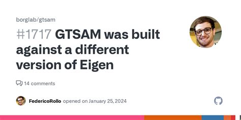 Gtsam Was Built Against A Different Version Of Eigen · Issue 1717