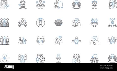 Associates Line Icons Collection Partnership Collaborators Affiliates Teammates Allies