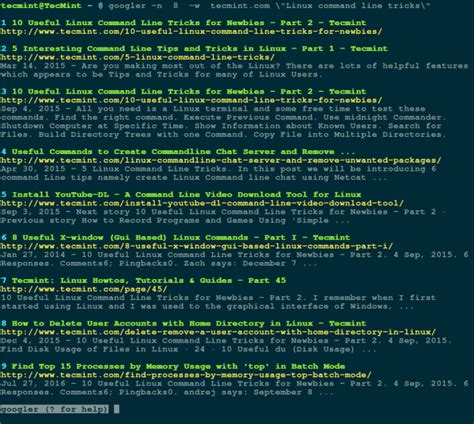 Googler A Command Line Tool To Do Google Search From Linux Terminal
