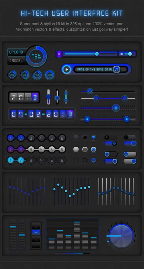 20 Stunning And Useful UI Kits With PSDs