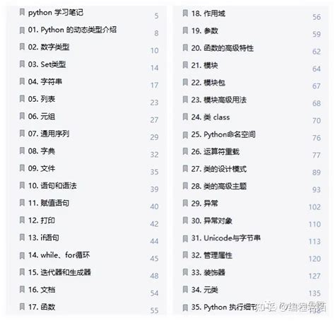 史上最浅显易懂Python教程 页学习笔记 个知识点一文掌握 知乎