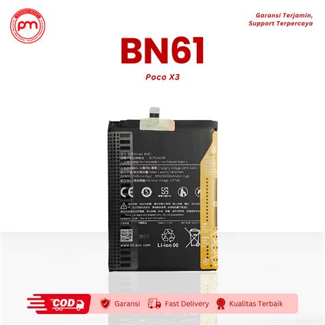 Jual Baterai Battery Poco X BN Shopee Indonesia