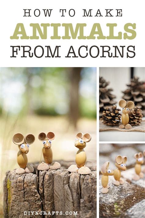 Diy Acorn Mouse Easy Fall Decoration Diy And Crafts