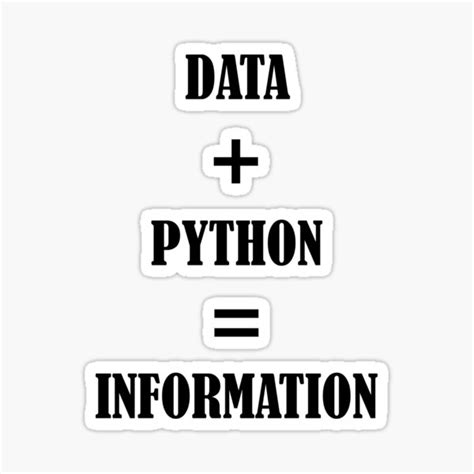 Data Python Information Sticker By Epistro Redbubble