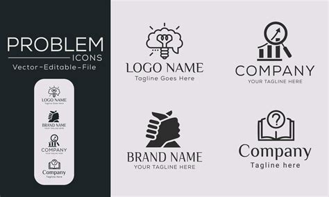 Problem Concept Icons Set Contains Such Icons Problem Solving Depression Analyze Solution