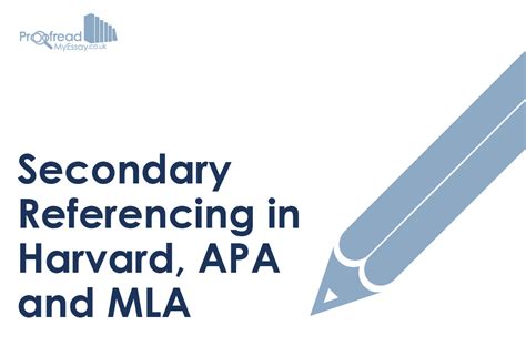 Secondary Referencing In Harvard Apa And Mla Proofeds Writing Tips