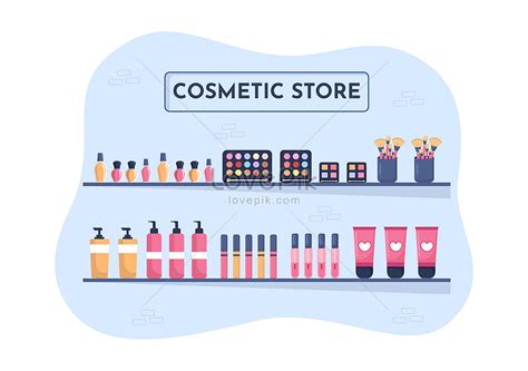 화장품 매장 그림 일러스트 무료 다운로드 Lovepik