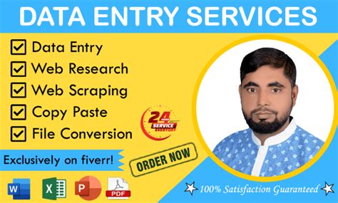 do data entry web research typing data collection copy paste work