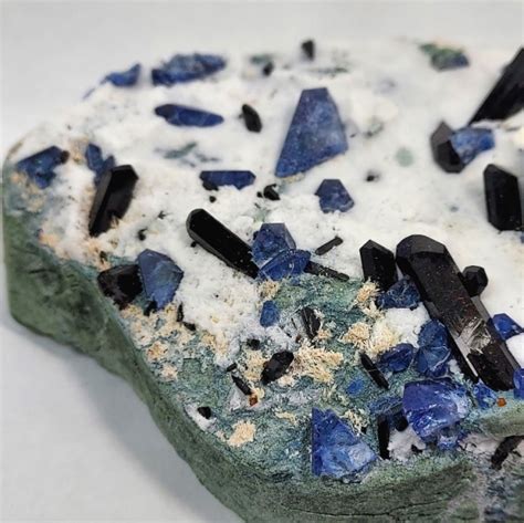 Benitoite With Neptunite And Joaquinite Benitoite Gem Mine San Benito