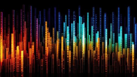 a group of colorful bars representing big data analytics created with