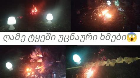 ღამით ტყეში🌲 მწვადი კოცონზე უცნაური ხმა😱 კემპინგი Overnight Camping Youtube