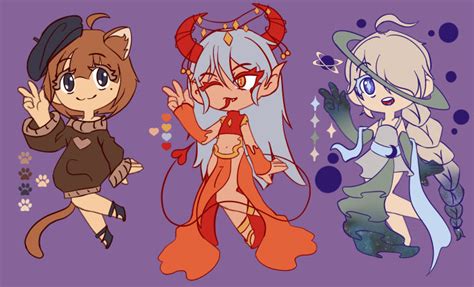 Chibi Adoptables By Lunameido On Deviantart