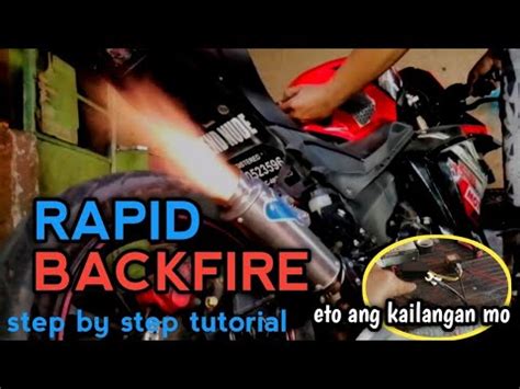 RAPID BACKFIRE // paano gawen sa motorsiklo // step by step tutorial - YouTube