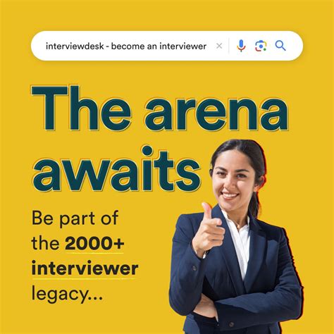 Join The Arenas Legacy Of Interviewers Interviewdesk Posted On The