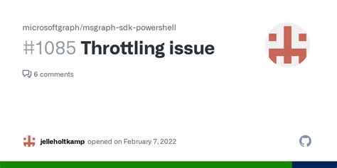 Throttling Issue · Issue 1085 · Microsoftgraphmsgraph Sdk Powershell