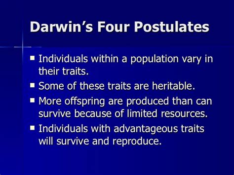 Darwin S 4 Principles Of Natural Selection Examples At Nicholas Heaton Blog