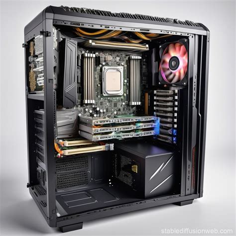Realistic Open Computer Case Stable Diffusion Online