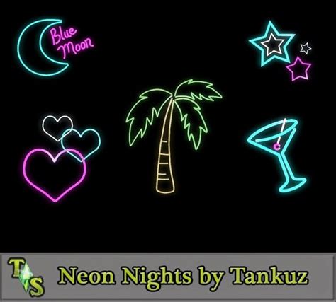 Neon Nights Lights By Tankuz Sims 3 Downloads Cc Caboodle Sims