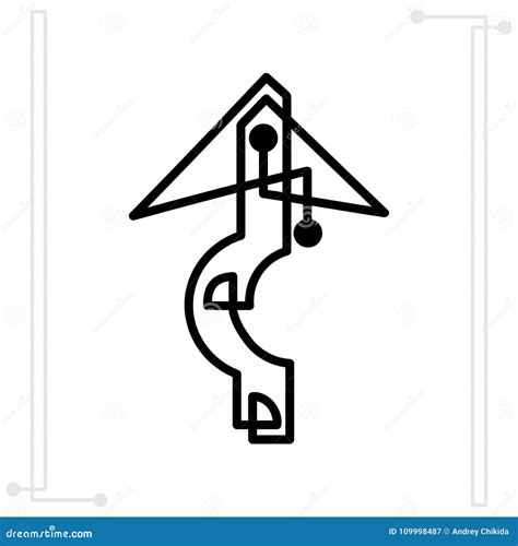 Arrow Symbol Created By A Straight Line Continuous Arrow Stock Illustration Illustration Of
