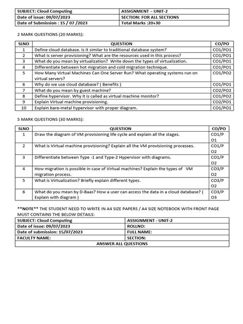 cc assignment unit 2 copy pdf virtualization virtual machine