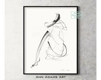 Nude Line Drawing Etsy