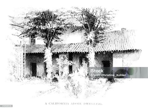 Adobe Architecture In California Stock Illustration Download Image