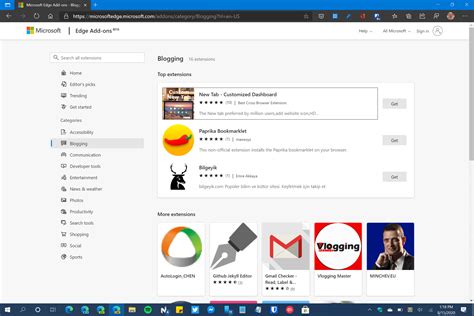 Hands On Microsoft Edge Add Ons Site