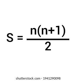 Sum First N Integers Formula Images Stock Photos D Objects Vectors Shutterstock