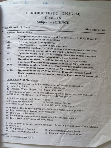 Science Term 1 2023 24 Pdf Stoma Force