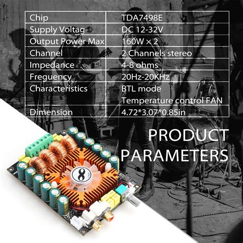 Buy TDA E W X Two Channel Audio Power Amplifier Board Digital Stereo Power Amplifier BTL