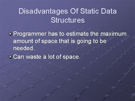 Data Structures Static And Dynamic Learning Objectives Explain
