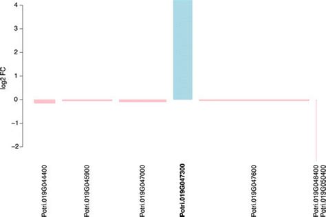 Bar Graph Showing Differential Expression Of Seven Candidate Genes From
