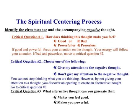 Centering Process Ppt