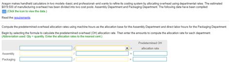 Solved I Requirement X Compute The Predetermined Overhead