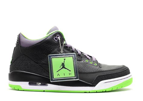 Air Jordan 3 Retro Joker Black Electric Green Purple Sbd