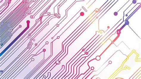 Abstract Circuit Board Design With Vibrant Colors Premium Ai Generated Image