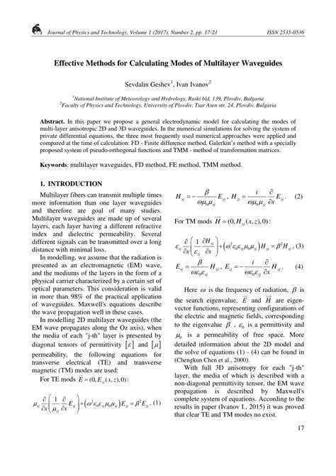 pdf effective methods for calculating modes of multilayer waveguides
