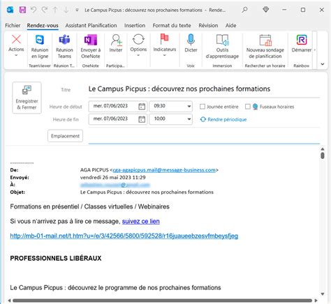 Transformer Un E Mail En Rendez Vous Ou Tâche Dans Outlook
