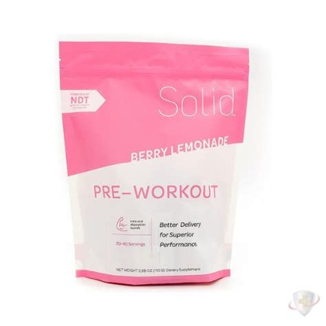 Solid Pre Workout Dietary Supplement 80 Pack Shield Safety