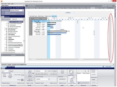 Ultraganttview Gap Between Vertical Scroll Bar And Right Border Infragistics Forums