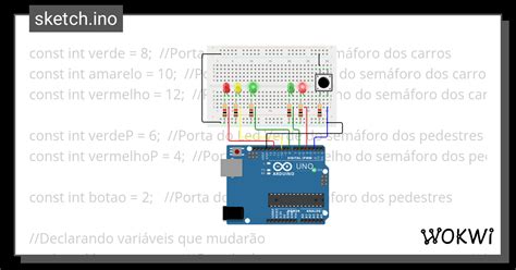 Semáforo Para Pedestres 2 Copy Wokwi Esp32 Stm32 Arduino Simulator