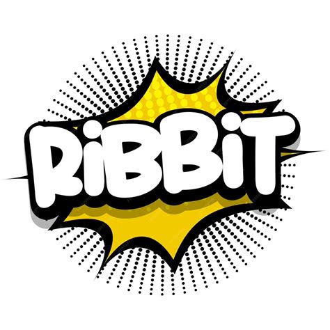 Ribbit 만화 폭발 거품 벡터 일러스트 레이 션 무료 벡터