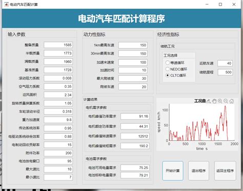 基于matlab Appdesigner的纯电动汽车动力性经济性开发工具和动力总成匹配仿真程序 动力经济性仿真 Csdn博客