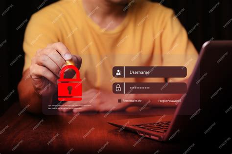 Premium Photo Cyber Security And Security Password Login Online Concept Hands Typing And